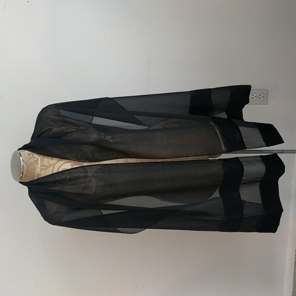 Source Unknown | Accessories | Sheer Black Wrap With Two Satin Strips ...